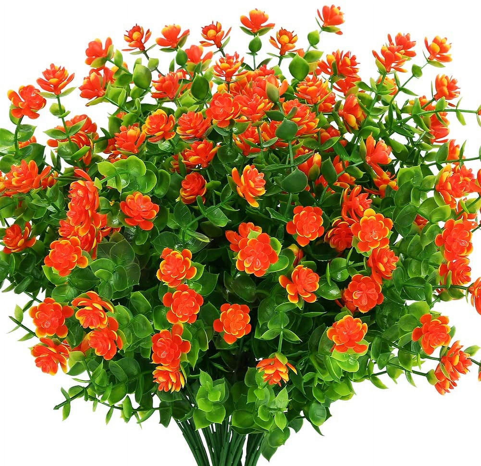 Outdoor Artificial Fake Flowers UV Resistant No Fade Boxwood Faux ...