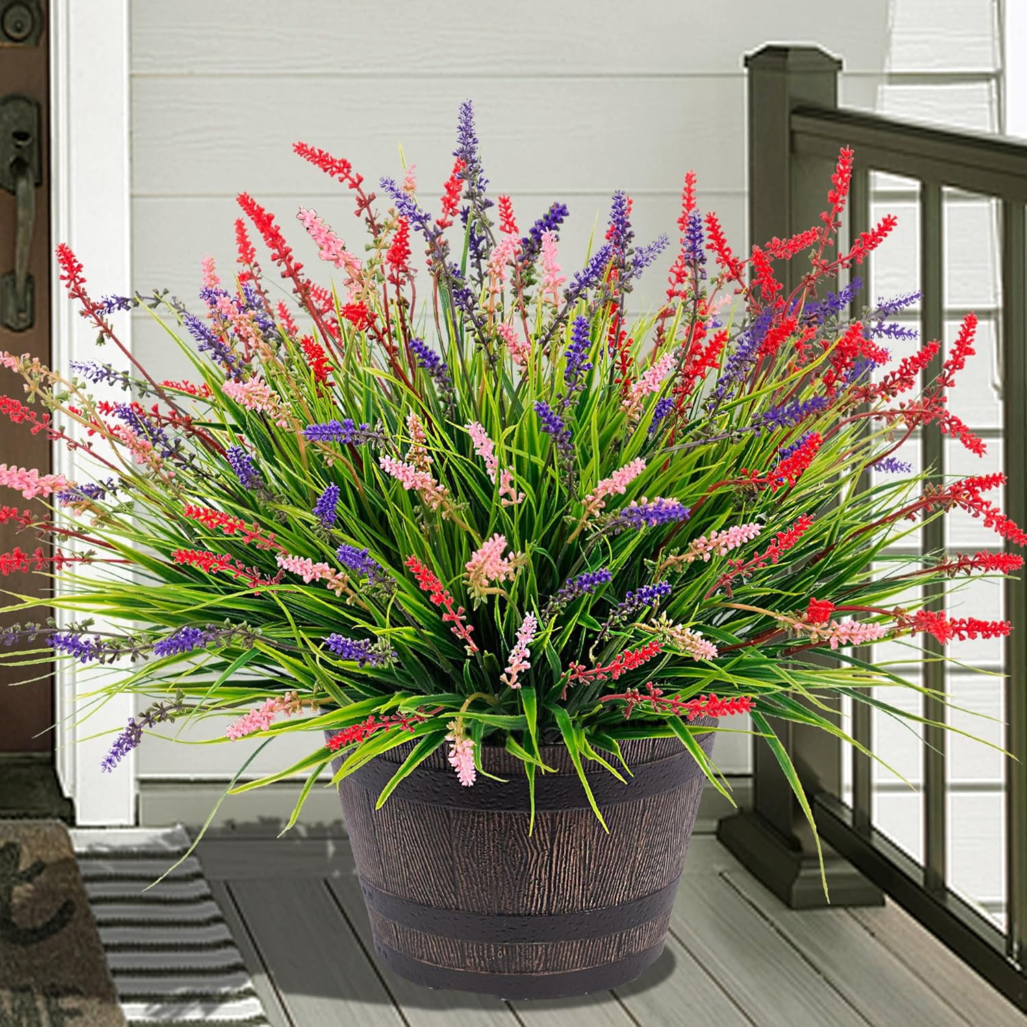 Outdoor Artificial Faux Plants for Spring Decorations, Porch, Summer ...