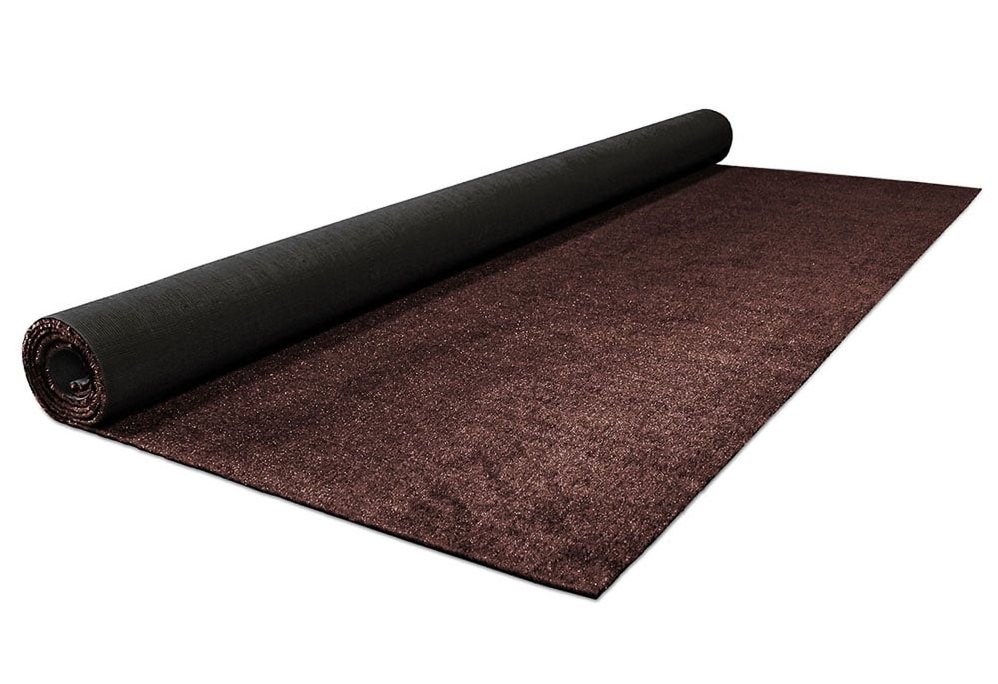 Spectrum Series Synthetic Grass Rug, Coffee Brown 6'x10', Marine ...