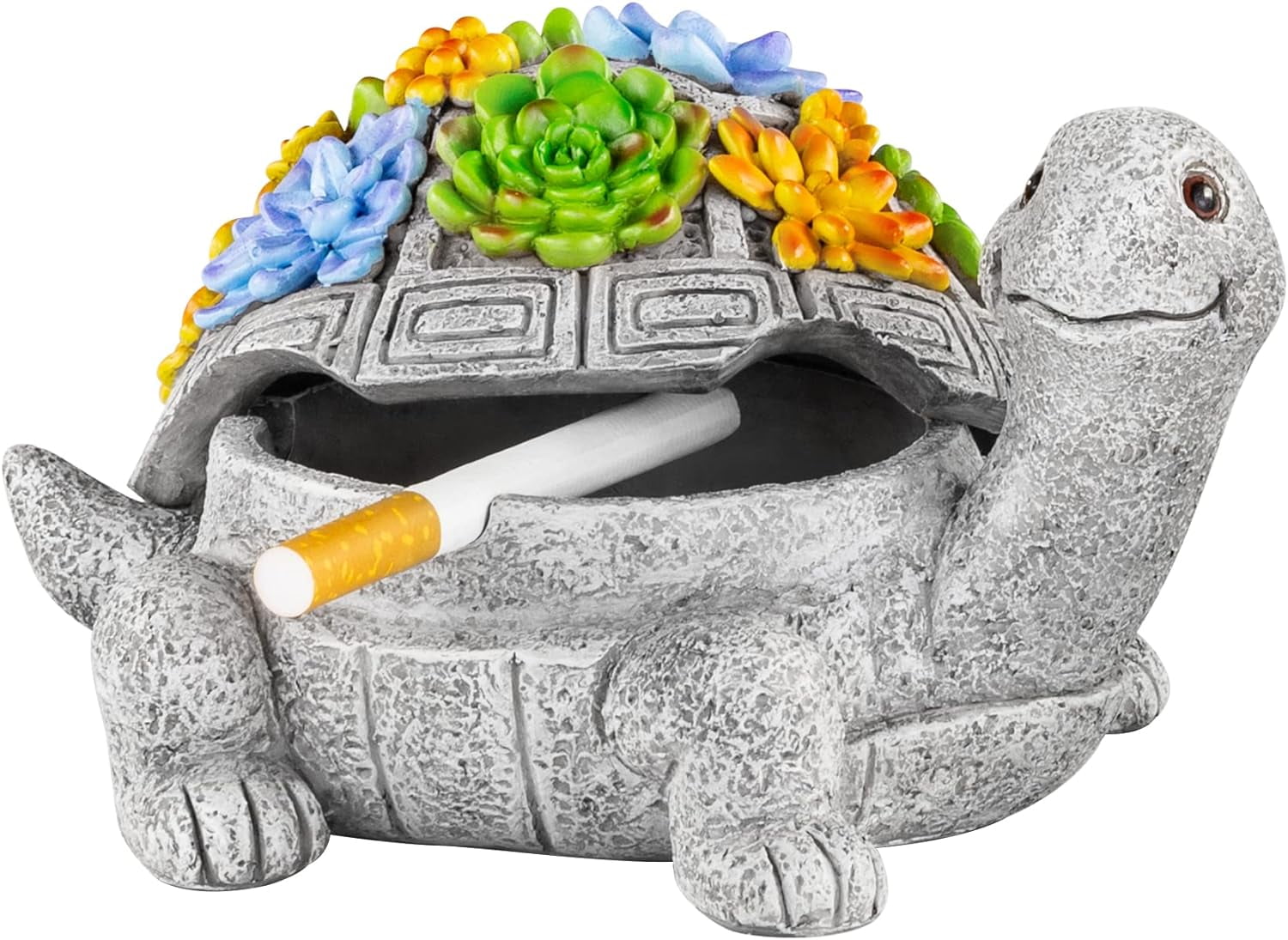 Outdoor Ashtray with Lid Smokeless Waterproof Ash Tray with Cute Turtle ...