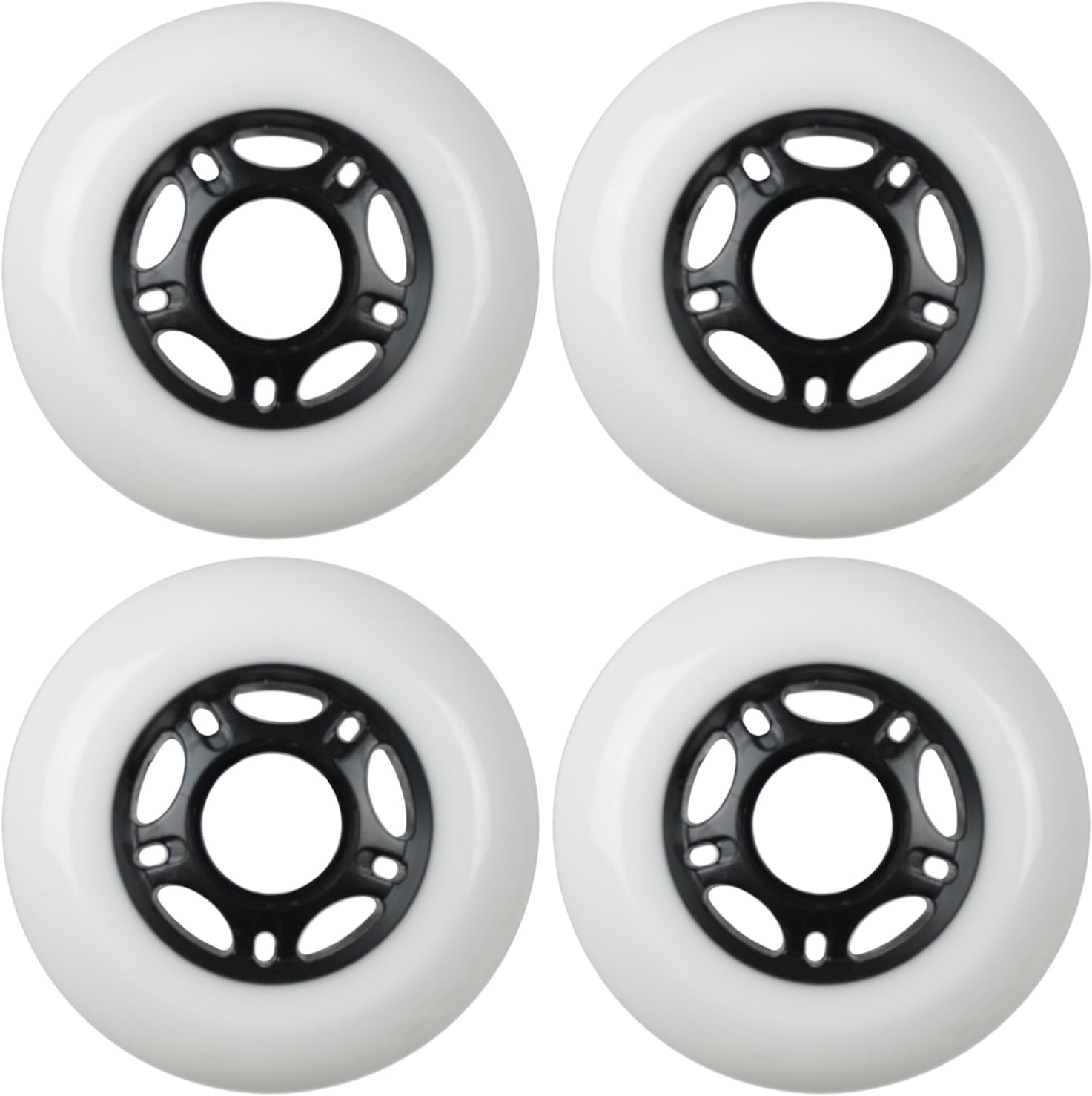 Outdoor Asphalt Formula 89A Inline Skate X4 Wheels, White, 80mm ...