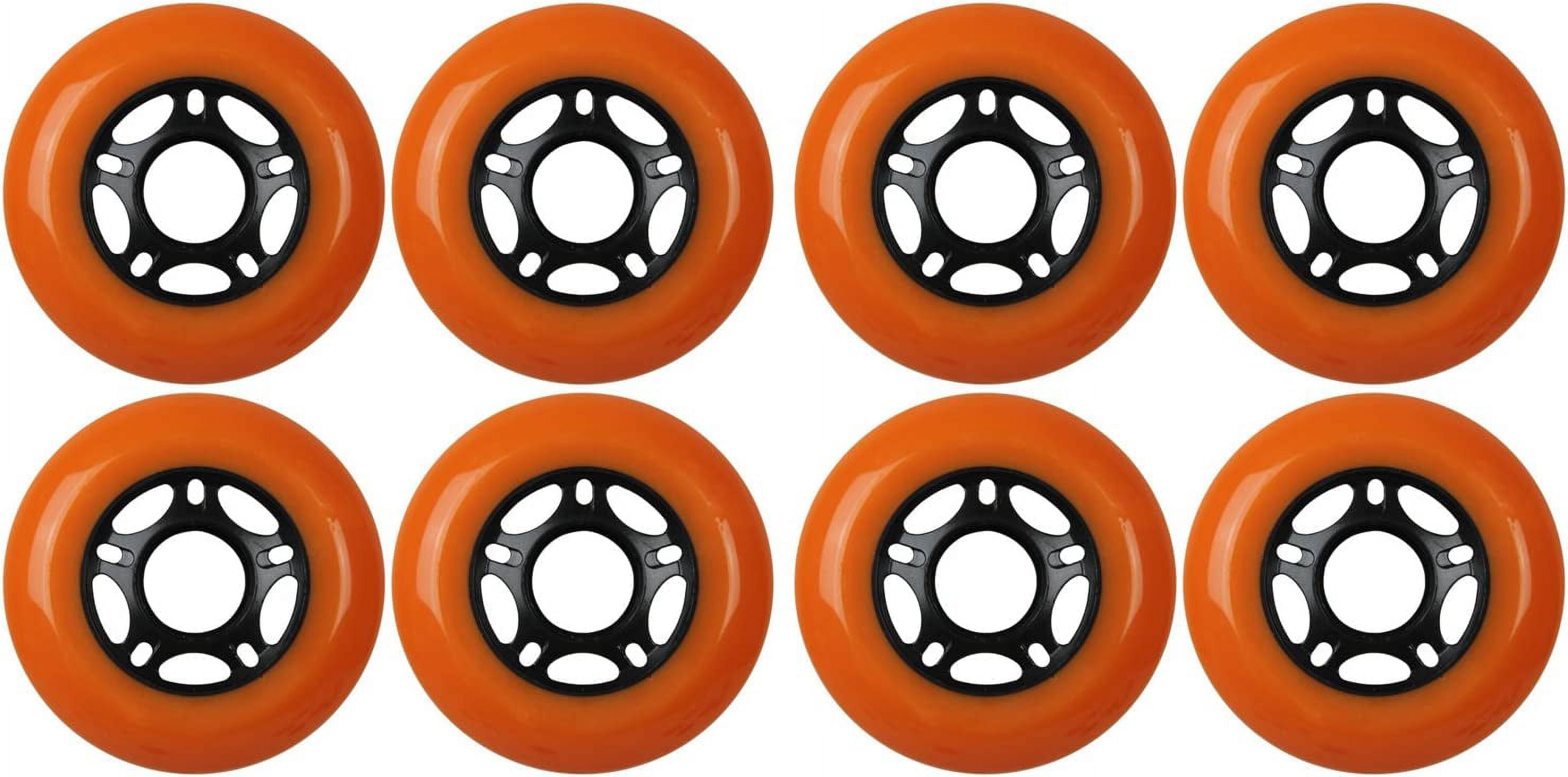 Outdoor Asphalt Formula 89A Inline Skate X8 Wheels, Orange, 76mm ...