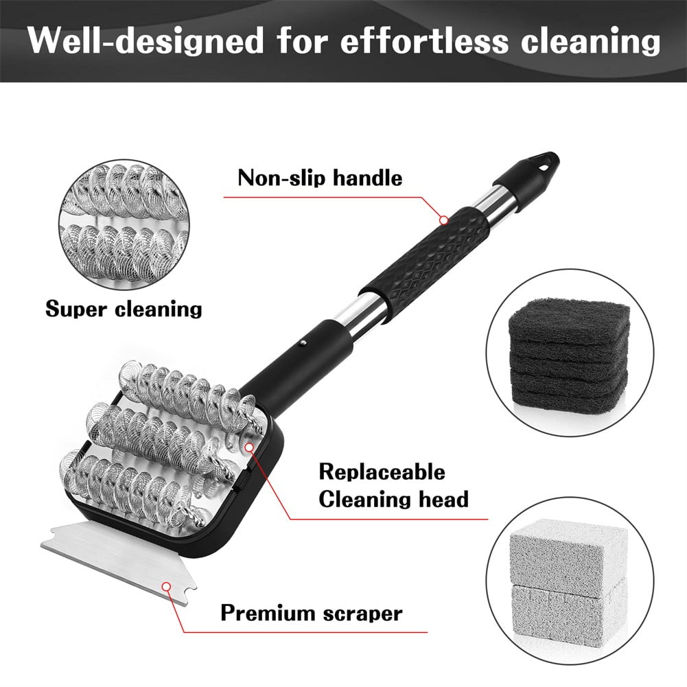 Outdoor BBQ Grill Brush Barbecue Cleaning Brush Grill Tools Set ...