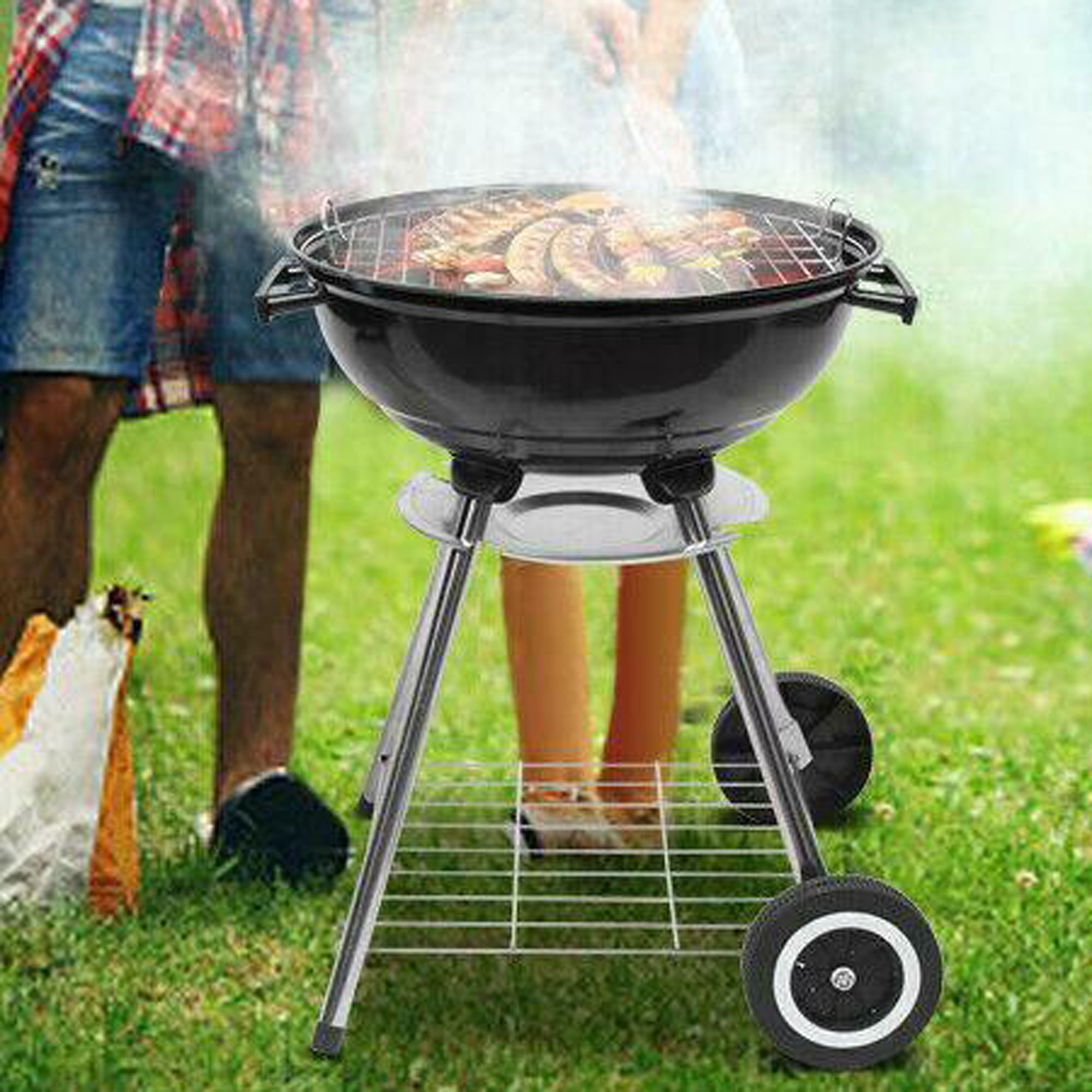 Outdoor BBQ Grill Charcoal Barbecue Pit Patio Backyard Meat Cooker ...