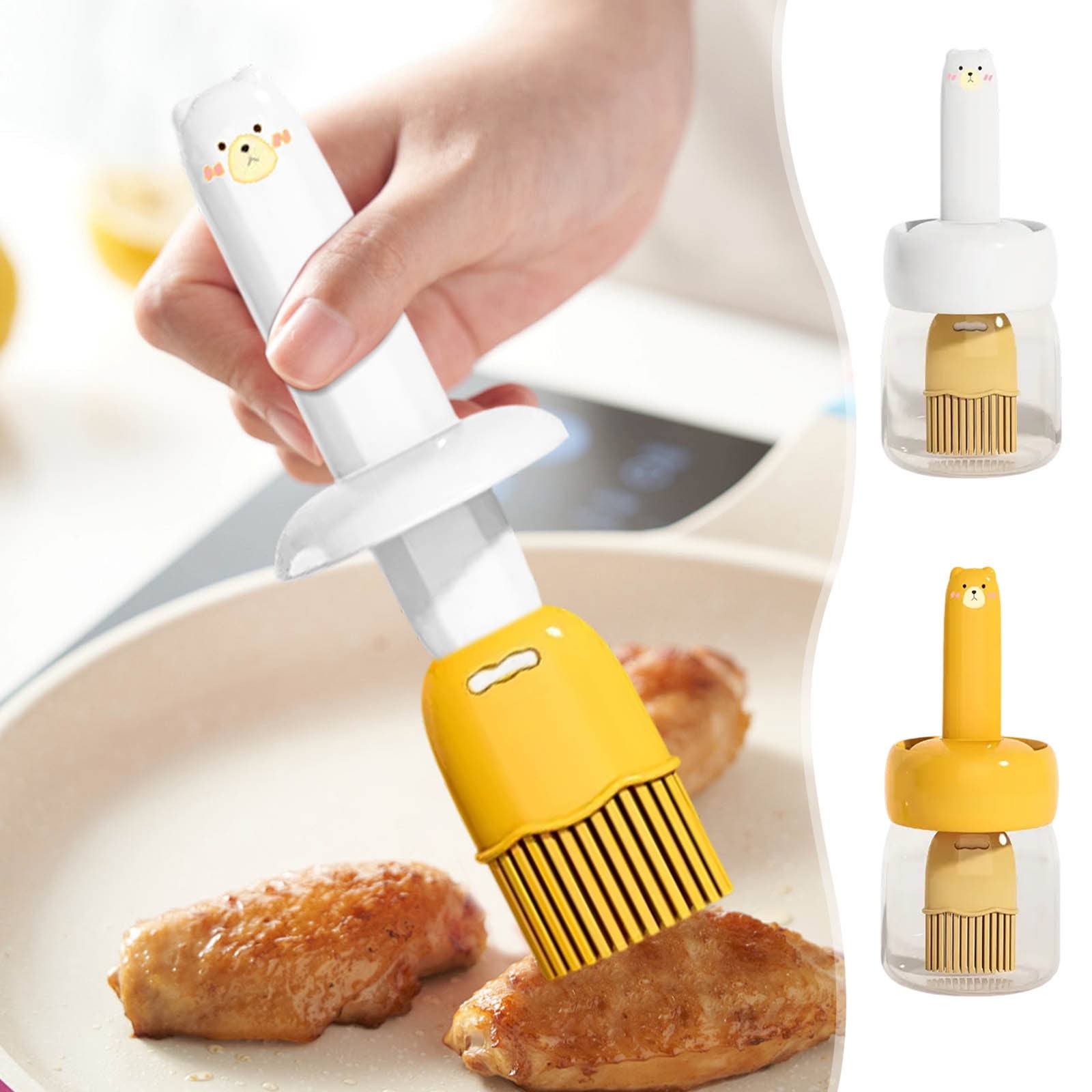 Outdoor BBQ Oil Bottle Brush | Food-Grade Silicone Brush | Integrated ...