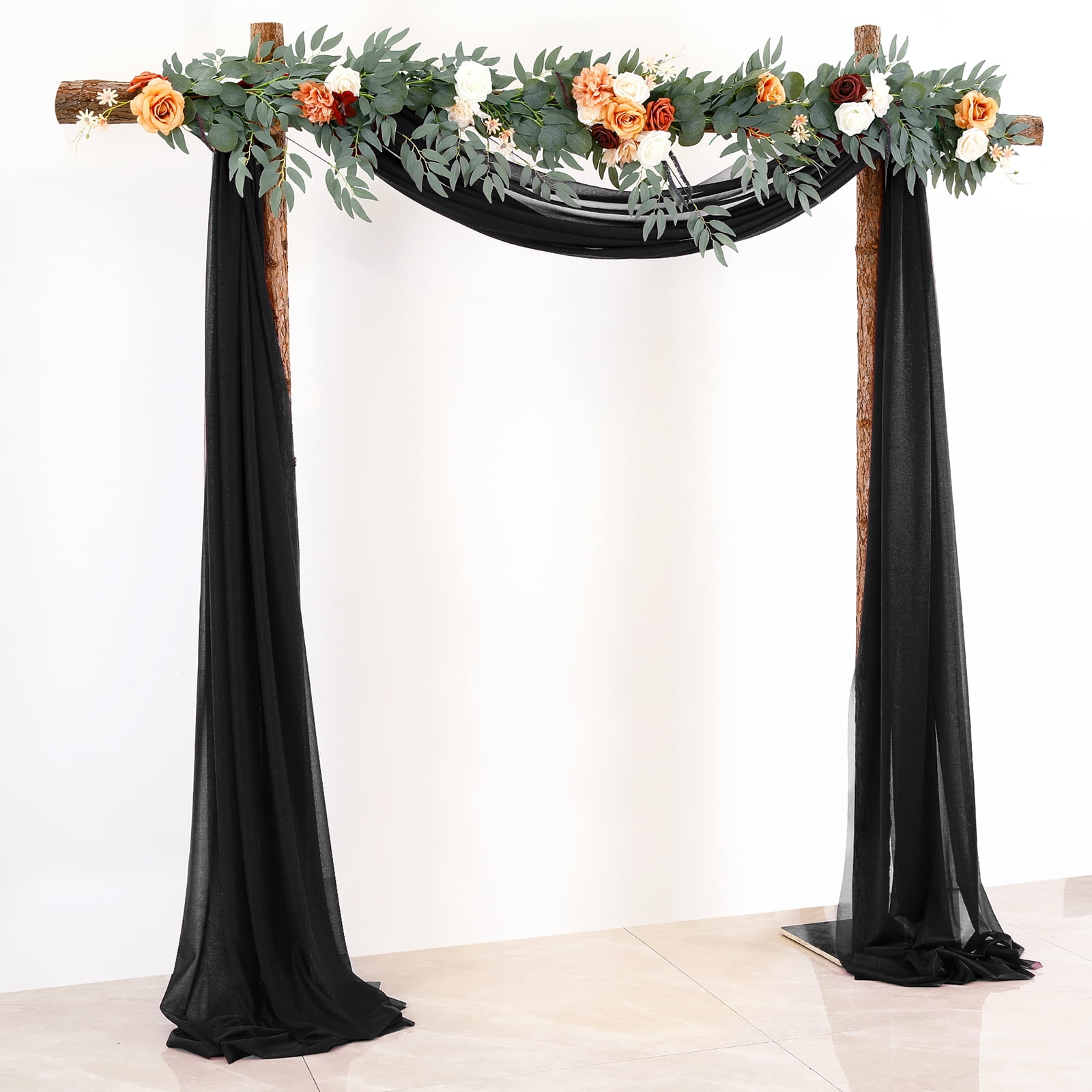 Outdoor Backdrop Curtain Densed Elastic Wedding Arch Drapes Photo ...