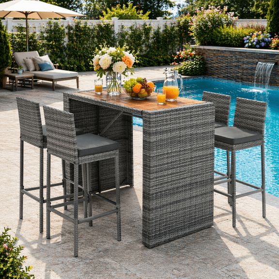 5-piece Patio Bar Sets