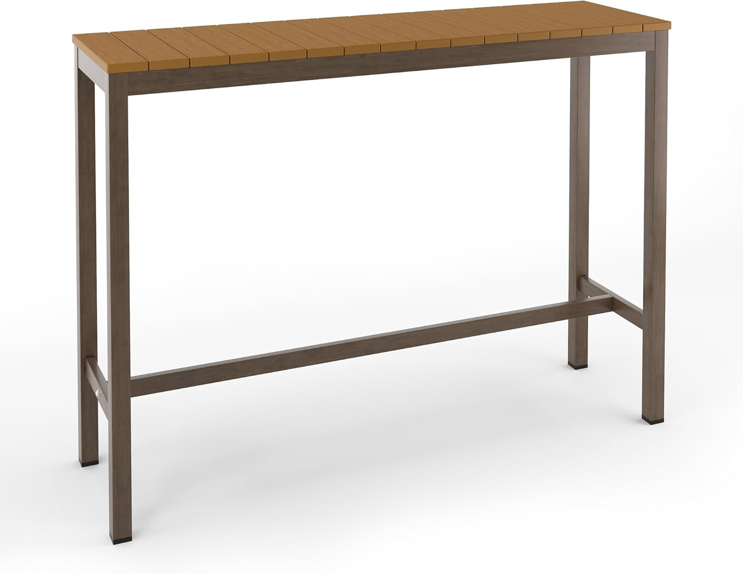 Outdoor Bar Table, 38" Black Patio Bar Height Counter Table, Weather ...