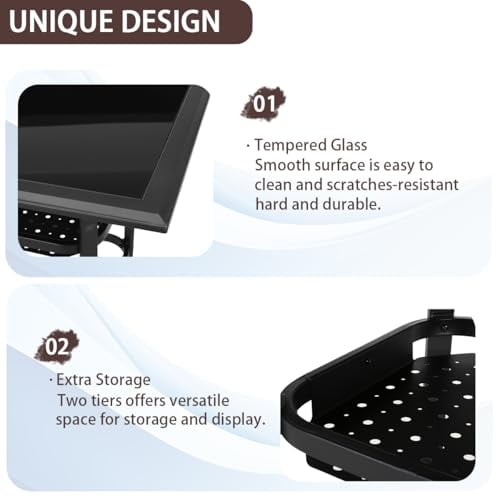 Outdoor Bar Table 40'' Height High Top Patio Metal Square Bistro Coffee ...