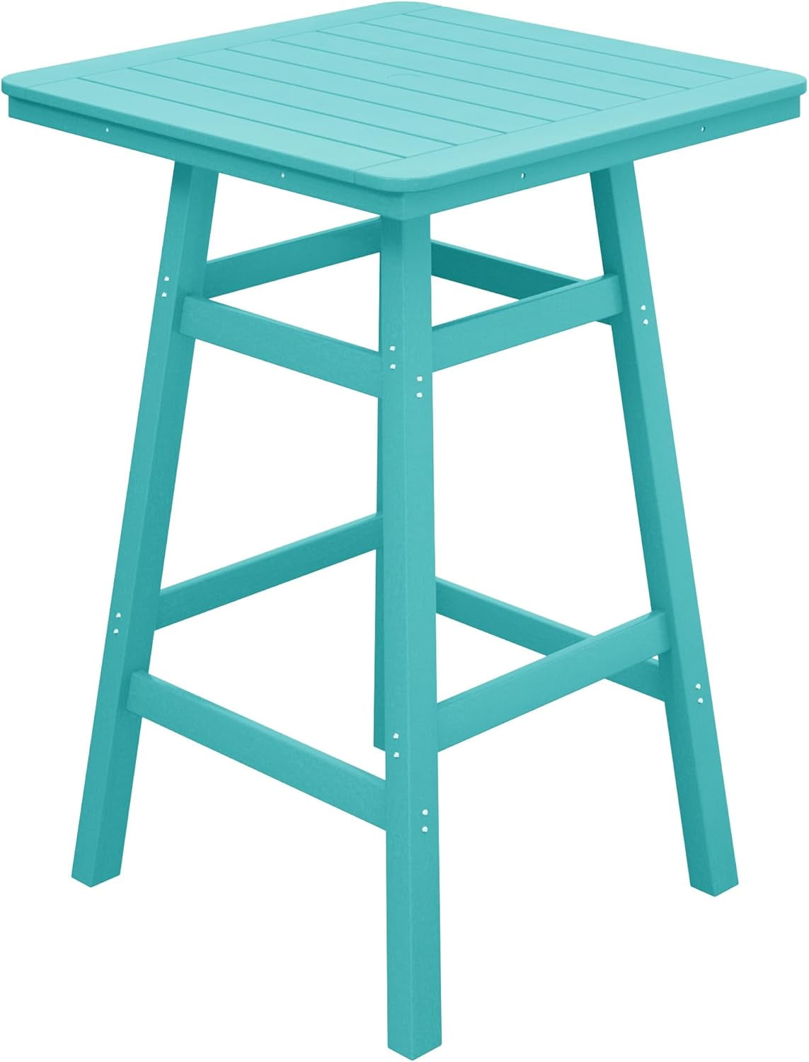 Outdoor Bar Table, 42" Counter Height Square Patio Cocktail Bar Table ...