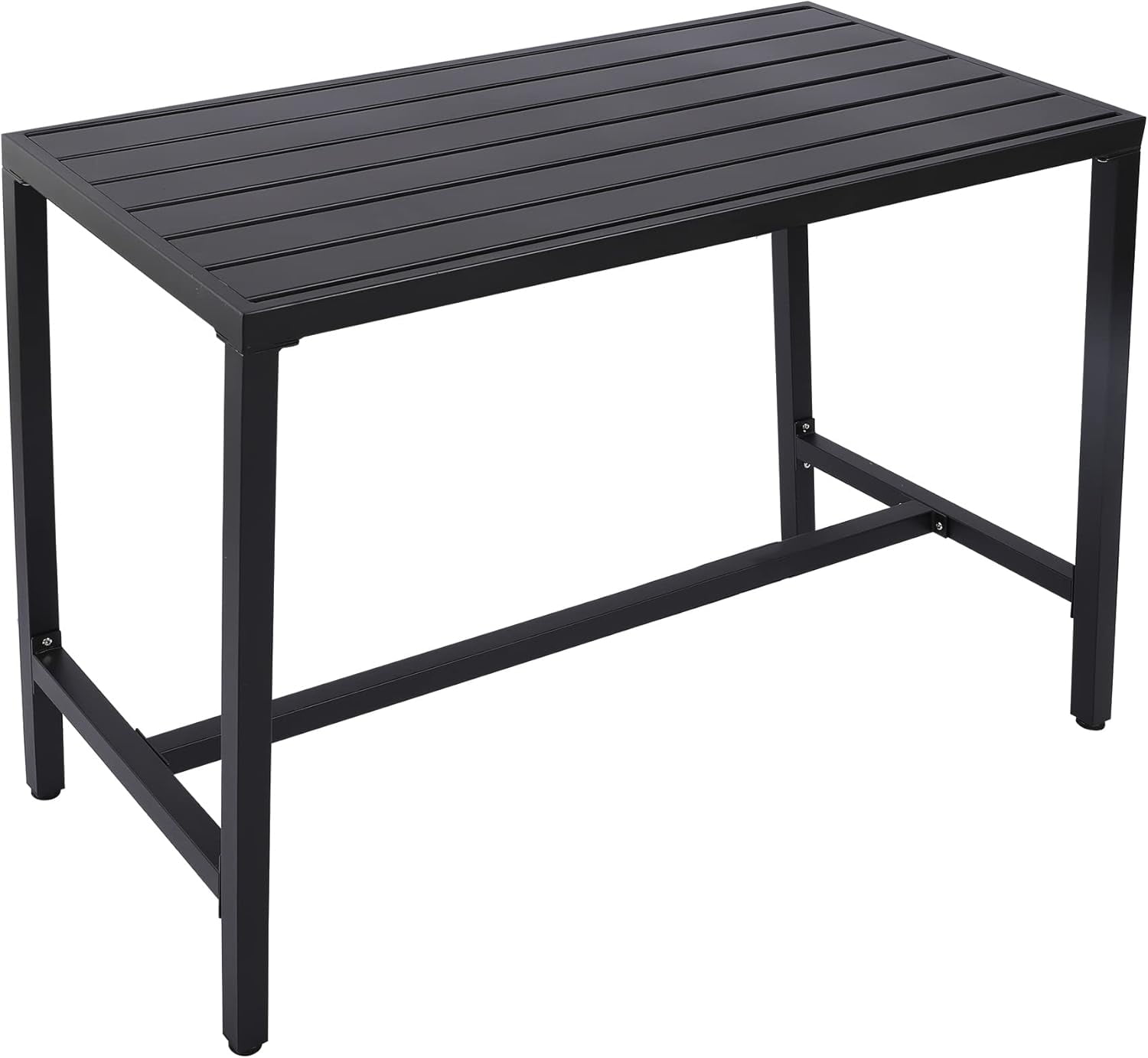 Outdoor Bar Table, Patio Console Pub Height Tables with Powder Coated ...