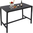 Outdoor Bar Table, Patio Counter Height Bar Table, 55" Rectangle Bar ...