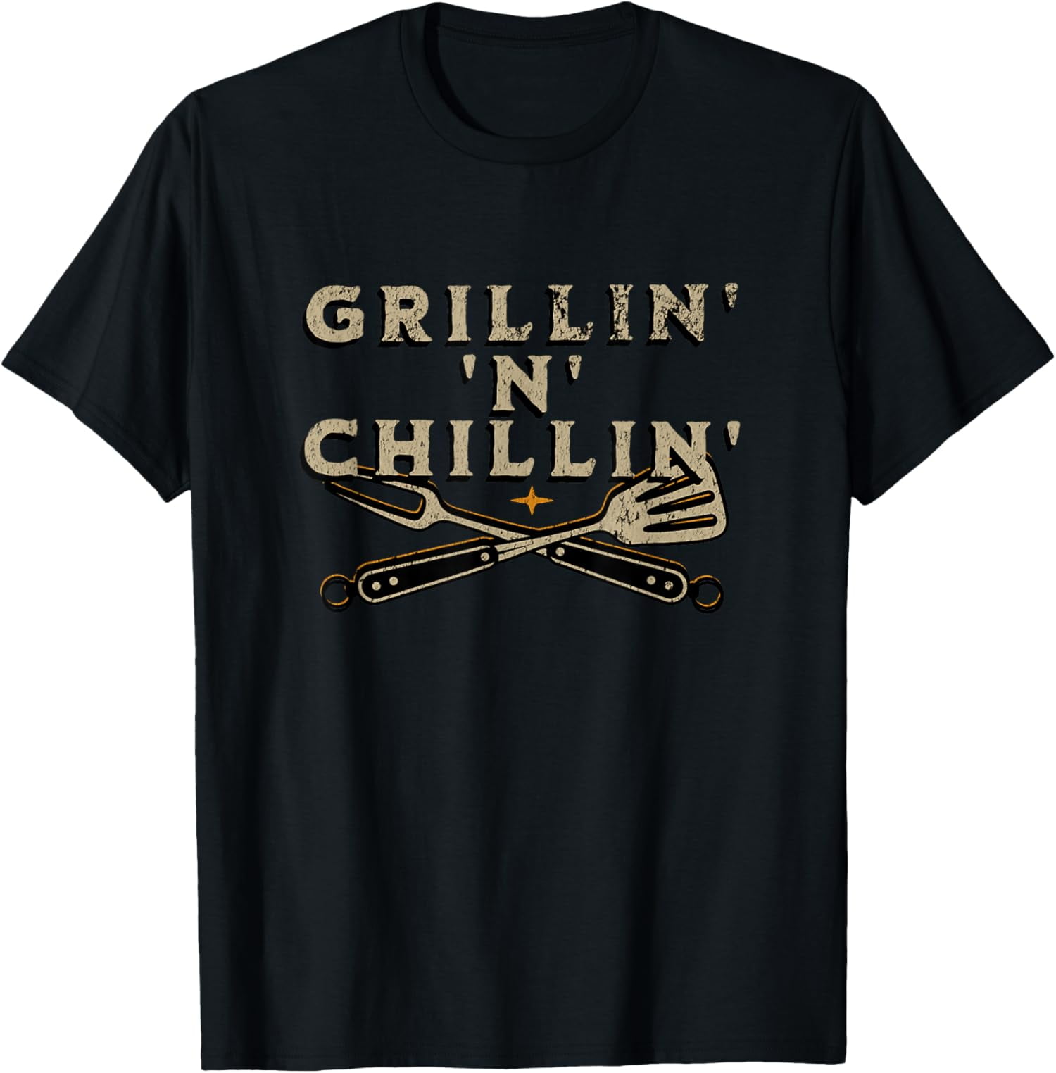 Outdoor Barbecue Grilling and Smoking Grillin 'N' Chillin' T-Shirt ...