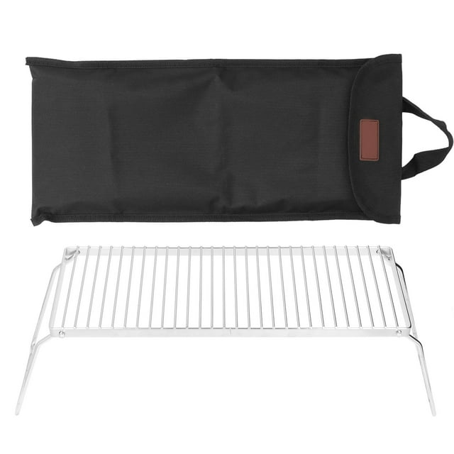 Outdoor Barbecue Rack Portable Foldable BBQ Grill Rack Stainless Steel ...