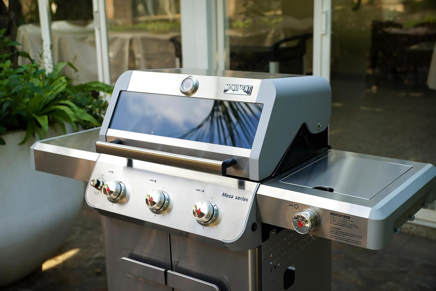 Outdoor Barbecue Stainless Steel 3 Propane Gas Grill, 48,000 BTU Patio ...