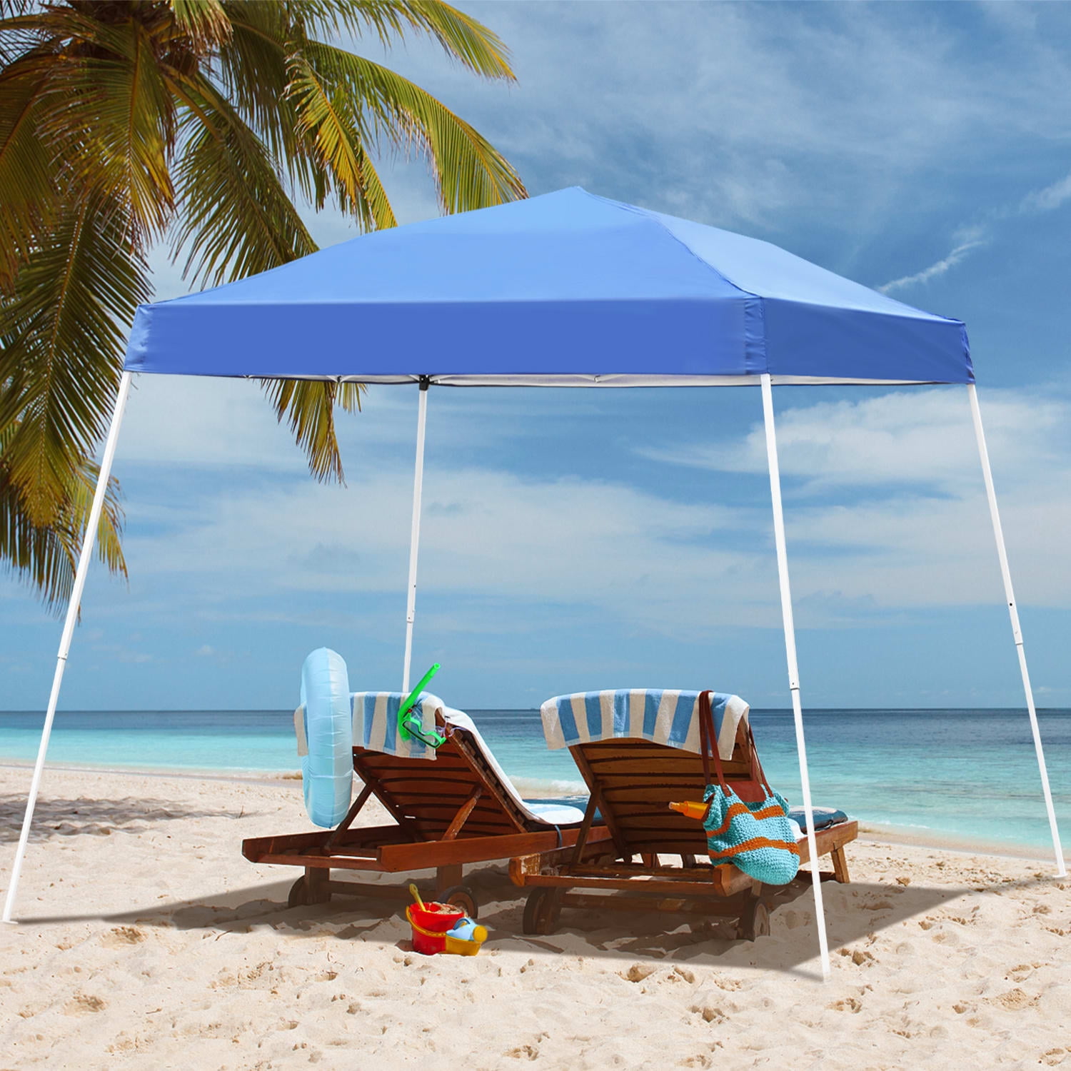 Ozark Trail 10' x 10' Simple Push Straight Leg Canopy (100 Sq. ft ...