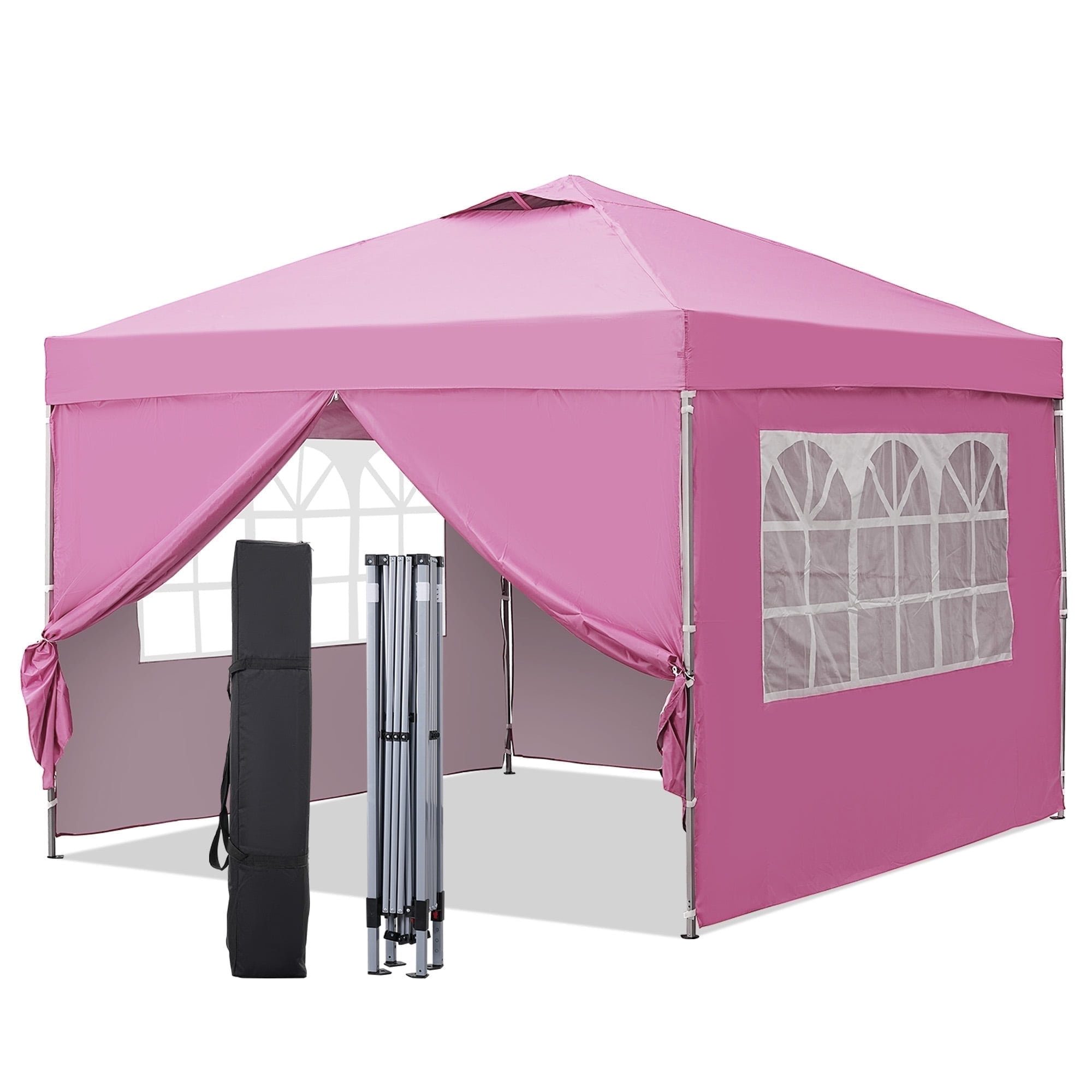 Outdoor Basic, Camping Canopy, 10'x10', Pink with 4 Sidewalls - Walmart.com
