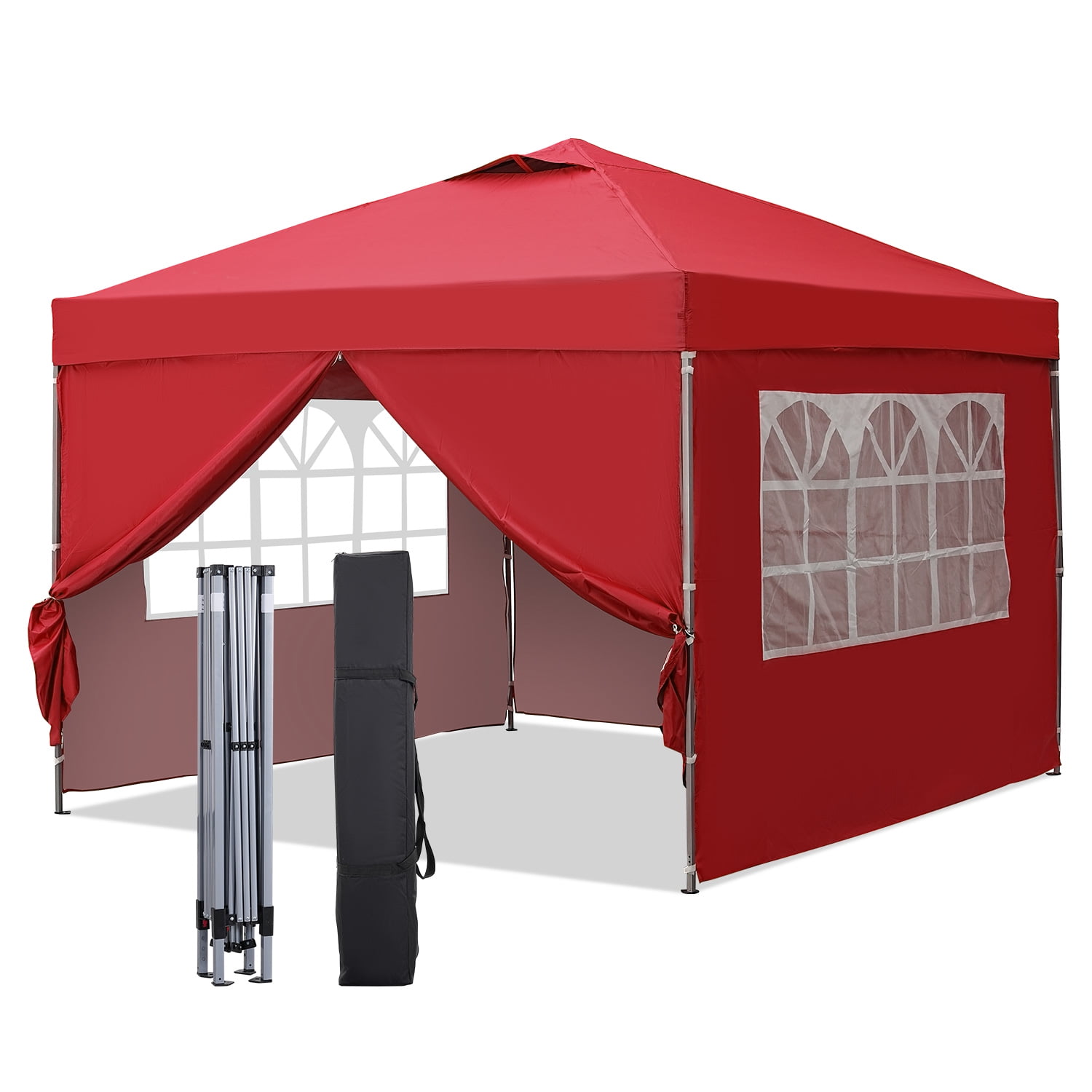 Outdoor Basic 10x10 Ft Outdoor Pop Up Canopy, Shade Canopy with 4 ...