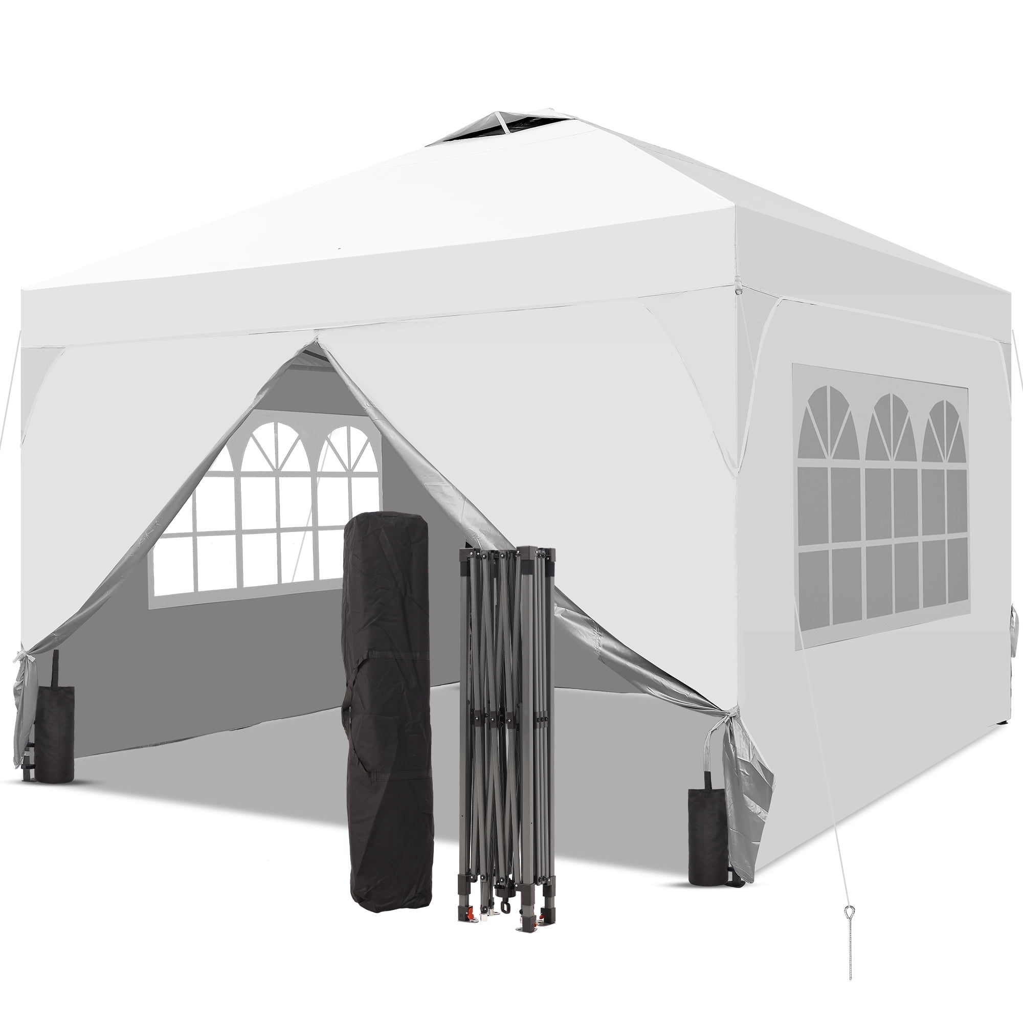 Outdoor Basic 10x10 Pop Up Canopy Tent with One Push Setup, Portable ...