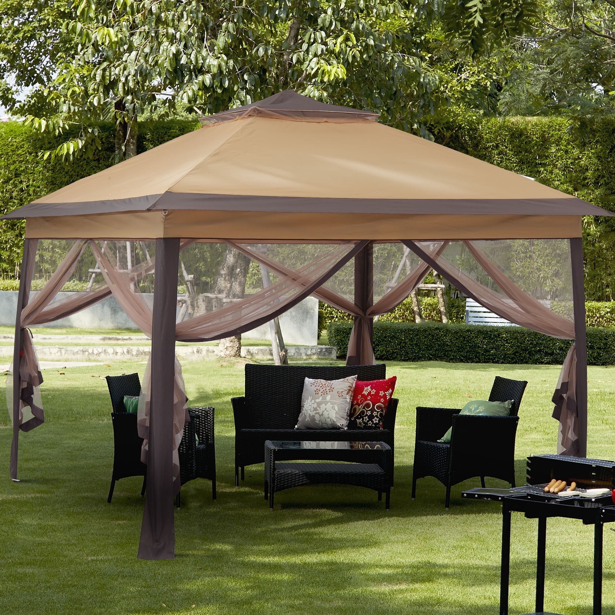 Outdoor Basic 11'x11' Pop Up Canopy Tent, Outdoor Canopy Tent with ...