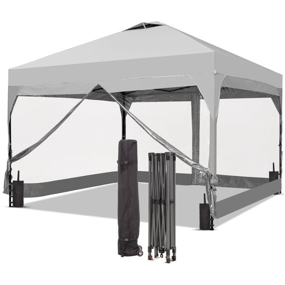 Outdoor Basic 12x12FT Pop Up Canopy Tent with One Push Setup, Easy ...