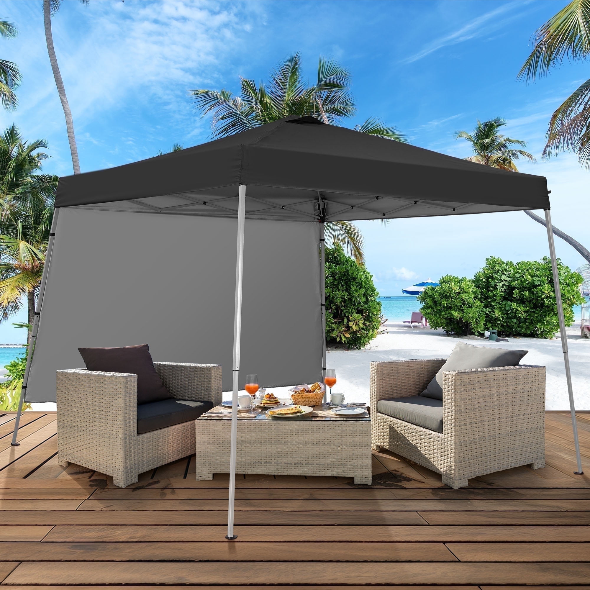 Outdoor Basic 8'x10'Pop up Canopy Tent with Adjustable Height,Instant ...