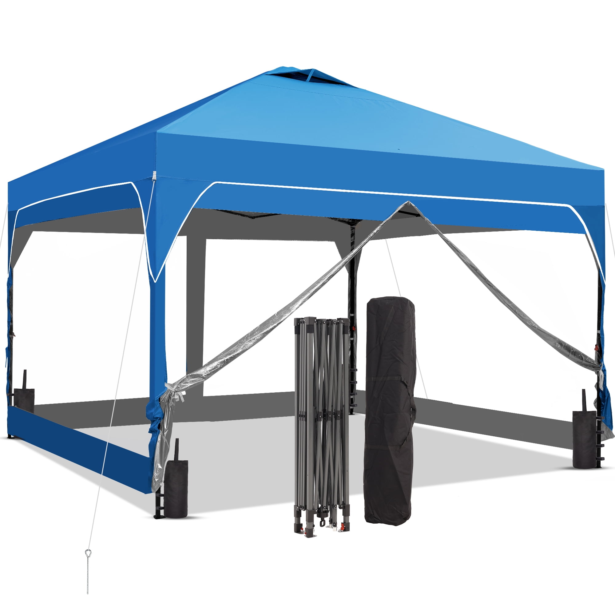 Outdoor Basic 8x8 Pop Up Canopy Tent with One Push Setup, Outdoor Sun ...