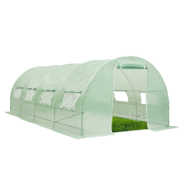 Outdoor Basic Large Backyard 10'x20'x7' Greenhouse with UV Protection ...