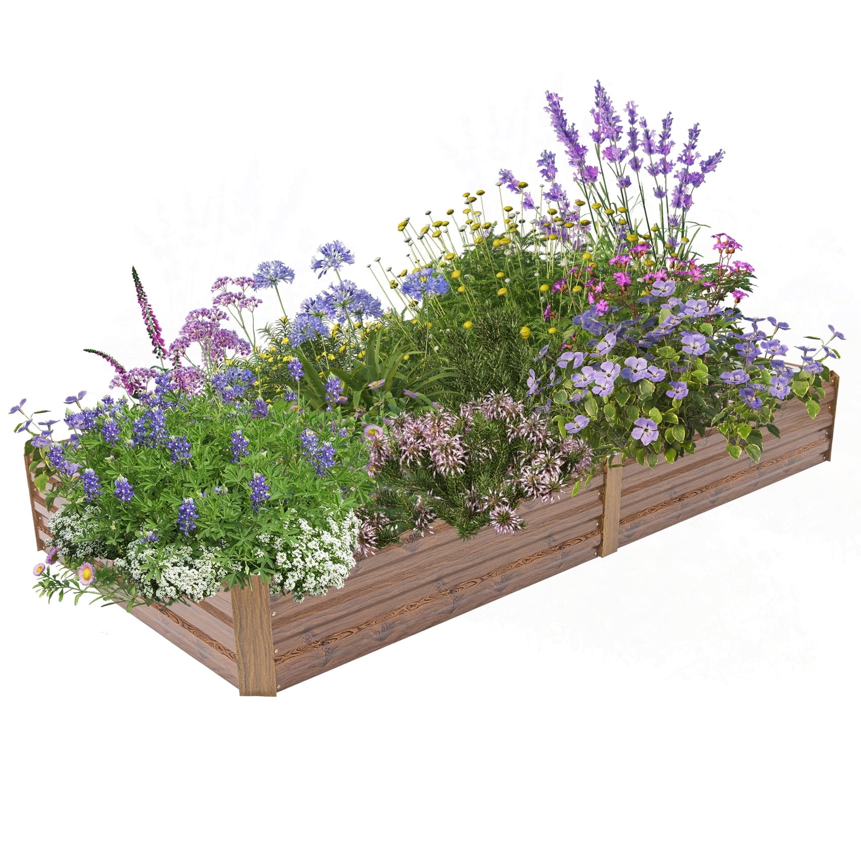Outdoor Basic Raised Garden Bed 8x4ft Outdoor Metal Raised Garden Bed ...