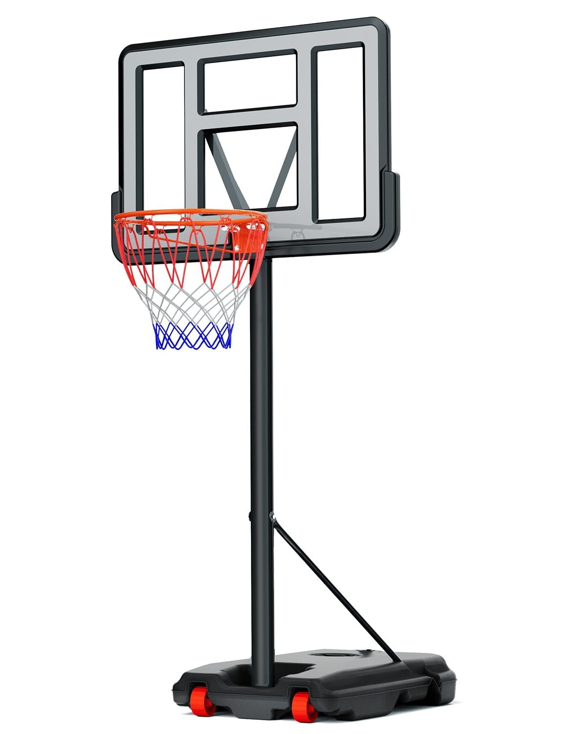Outdoor Basketball Hoop Adjustable 4.8-10ft, 44 Inch Shatterproof ...