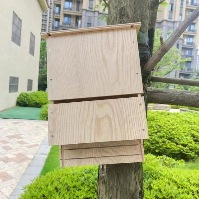 Large Outdoor Bat House, Huge Wooden Box, Weatherproof, Untreated ...