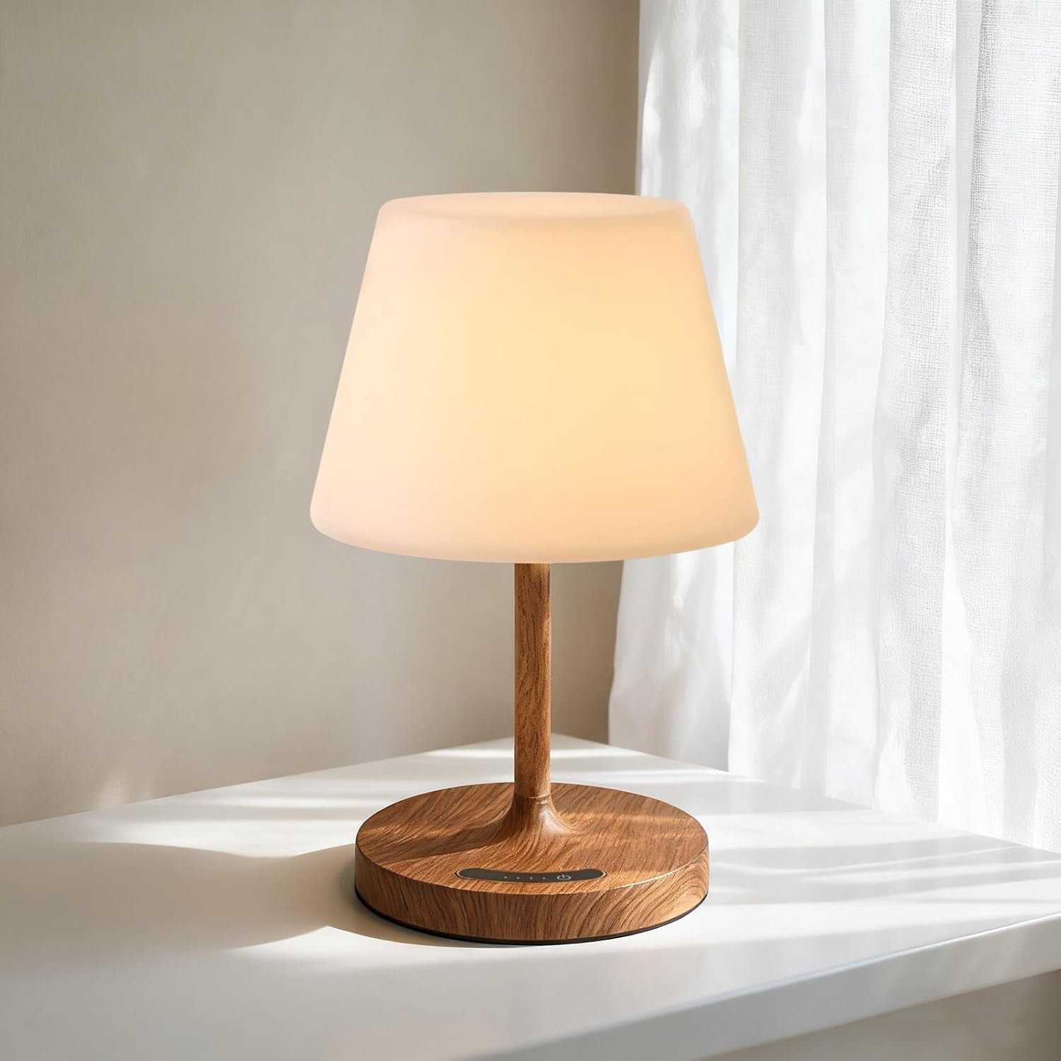 Outdoor Battery Operated Table Lamp, IP54 Waterproof Shower Lamp ...