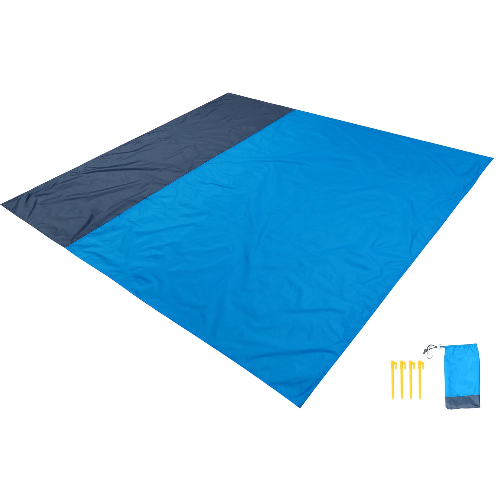 STRANDCHIC 1Pc Foldable Blue Waterproof Picnic Rug Beach Mat for ...