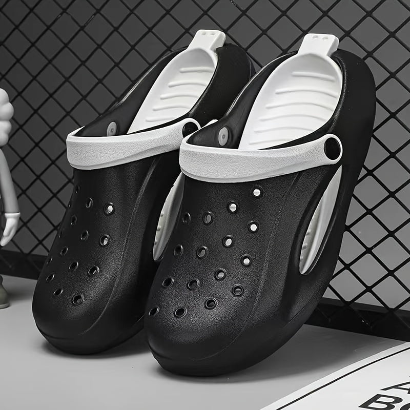 Outdoor Beach Slide Sandals Two Tone Clogs Outdoor Closed water shoes ...