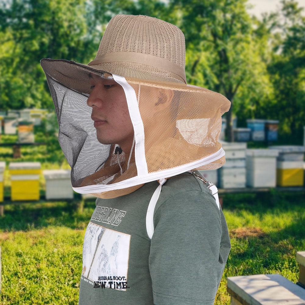 Outdoor Beekeeper Cowboy Hat Breathable Fireproof Beekeeping Veil Cap ...