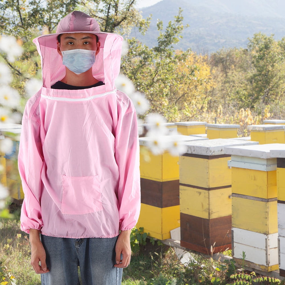 Outdoor Beekeeping Protective Veil Jacket Breathable Bee Suit Beekeeper ...