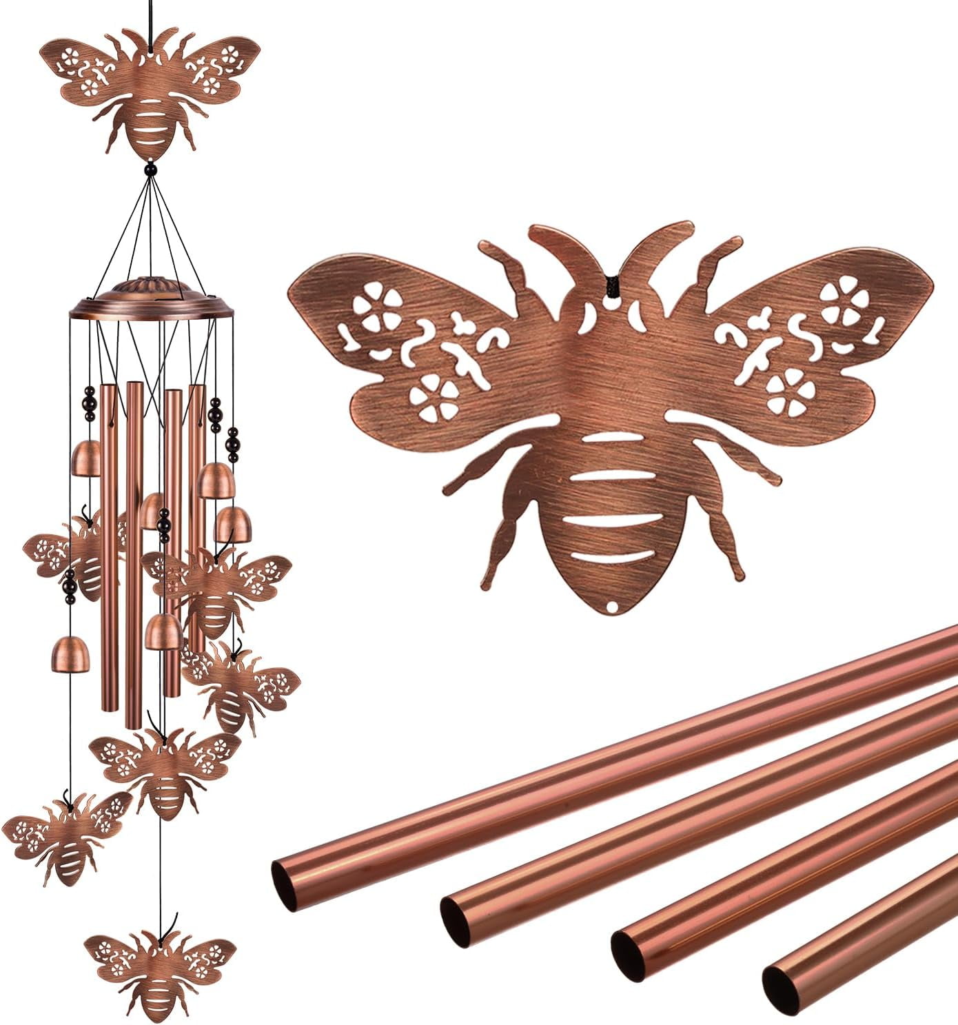 Outdoor Bees Wind Chimes Decor, Portable Mobile Wind Catcher, Sympathy ...