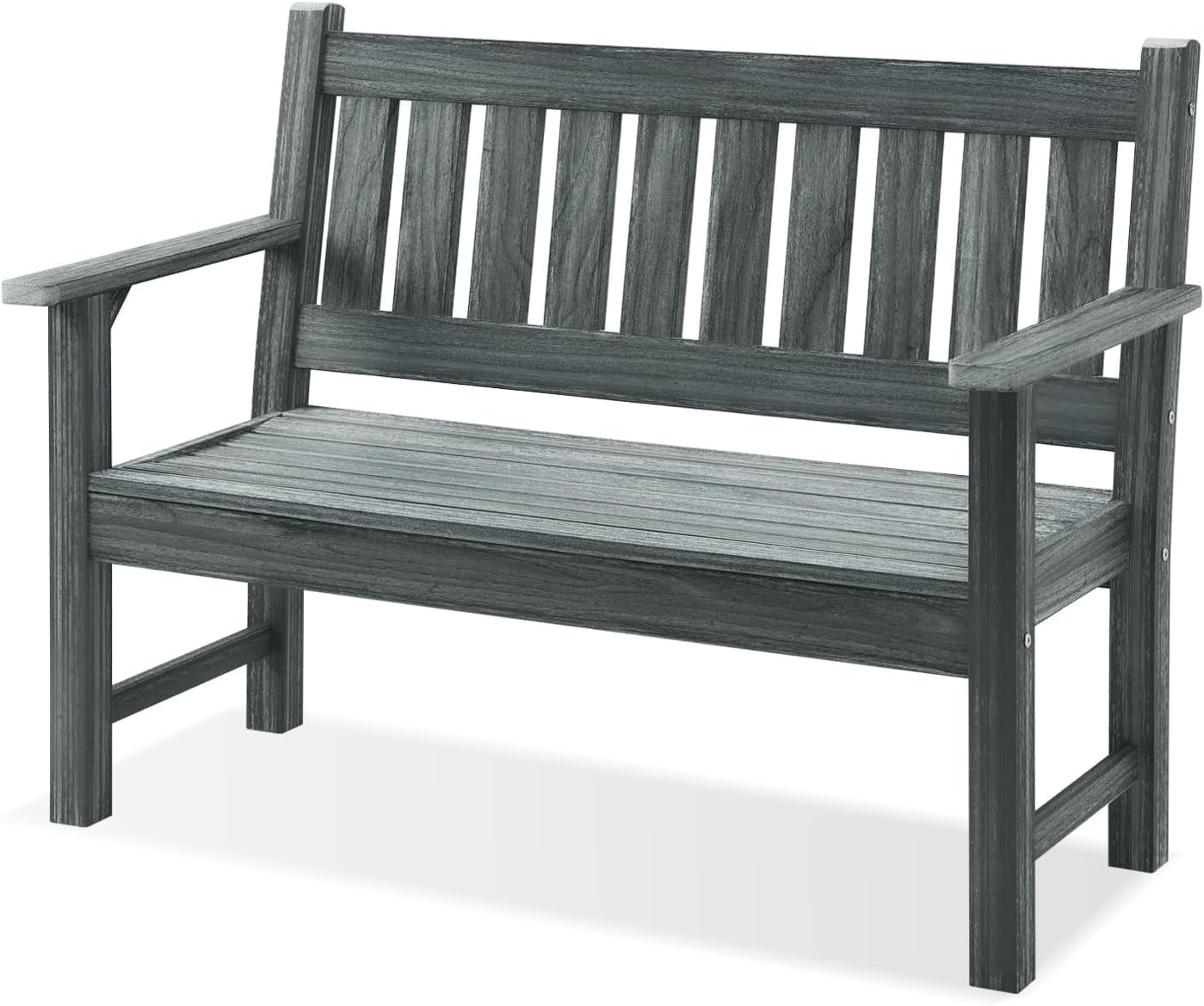 Outdoor Bench, 2-Person Garden Bench, Poly Lumber Patio Bench for ...
