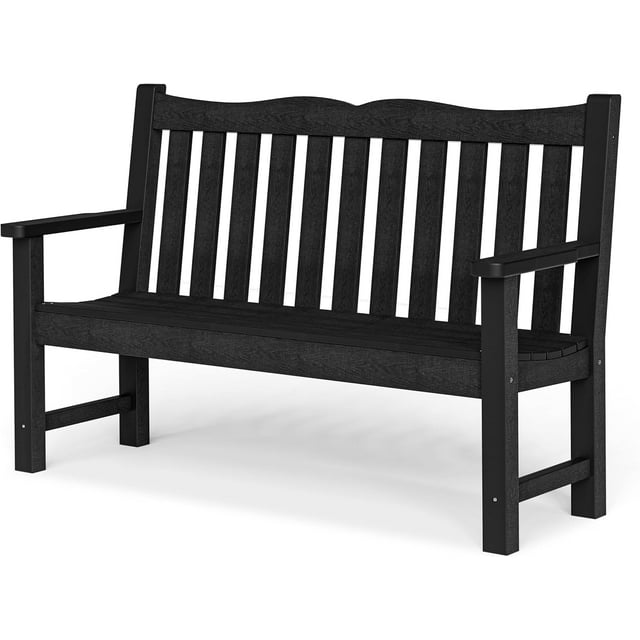 Outdoor Bench, 2-Person Garden Benches for Outdoors, All-Weather HIPS ...