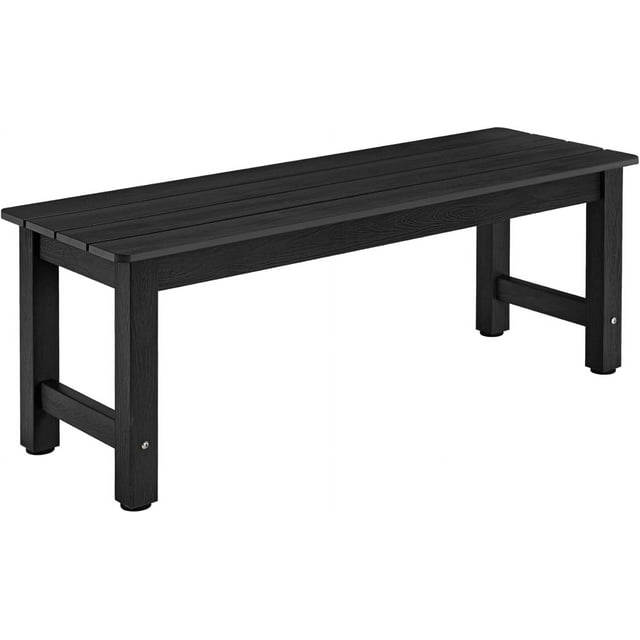 Outdoor Bench, 2-Person Poly Lumber Garden Bench, All-Weather Patio ...