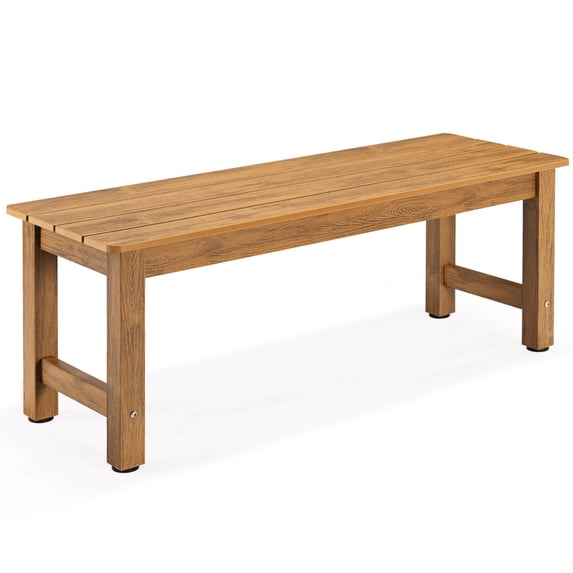 Outdoor Bench 2 Person, Poly Lumber Patio Bench for Garden Porch ...