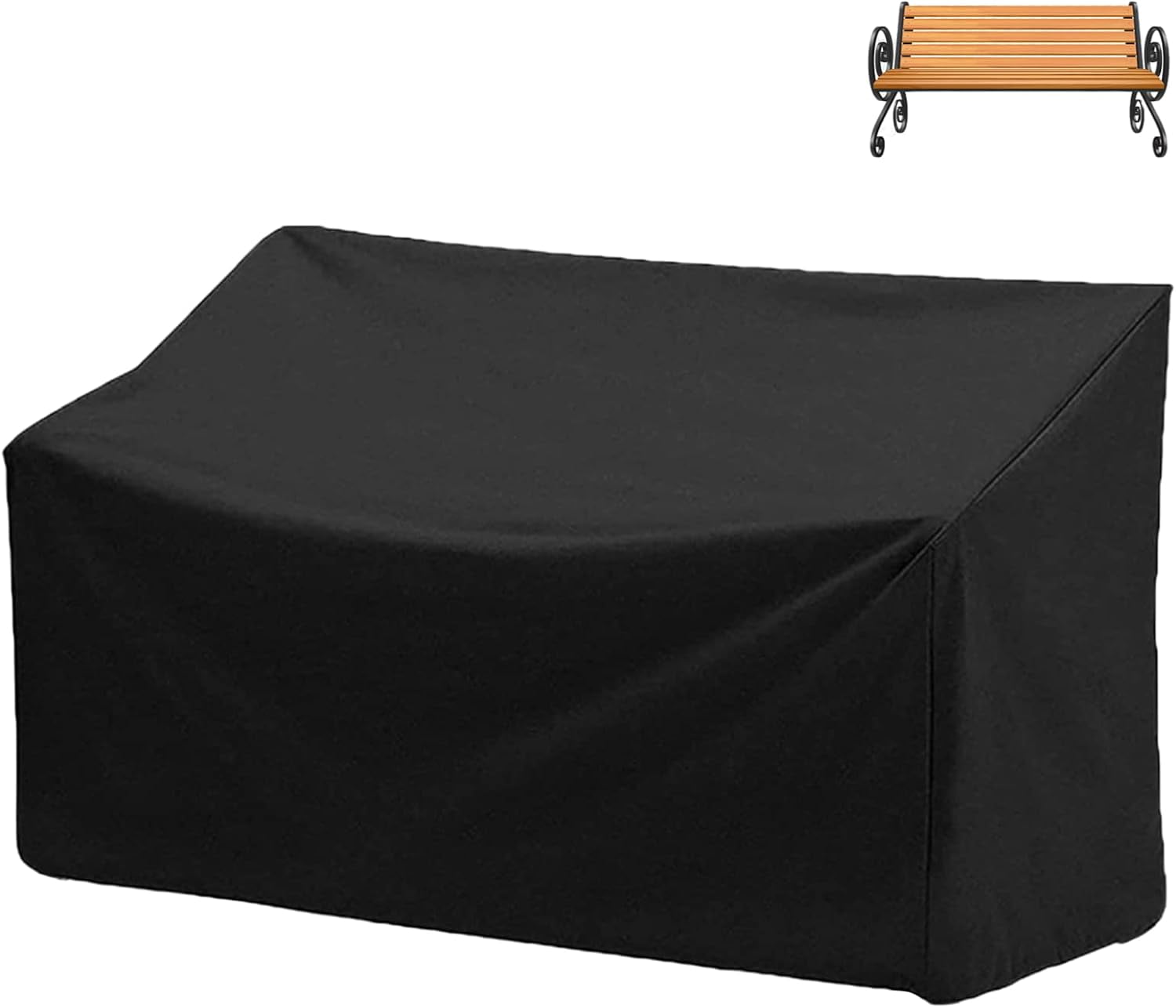 Outdoor Bench Cover, 210D Heavy Duty 2-Seater Patio Bench Furniture ...