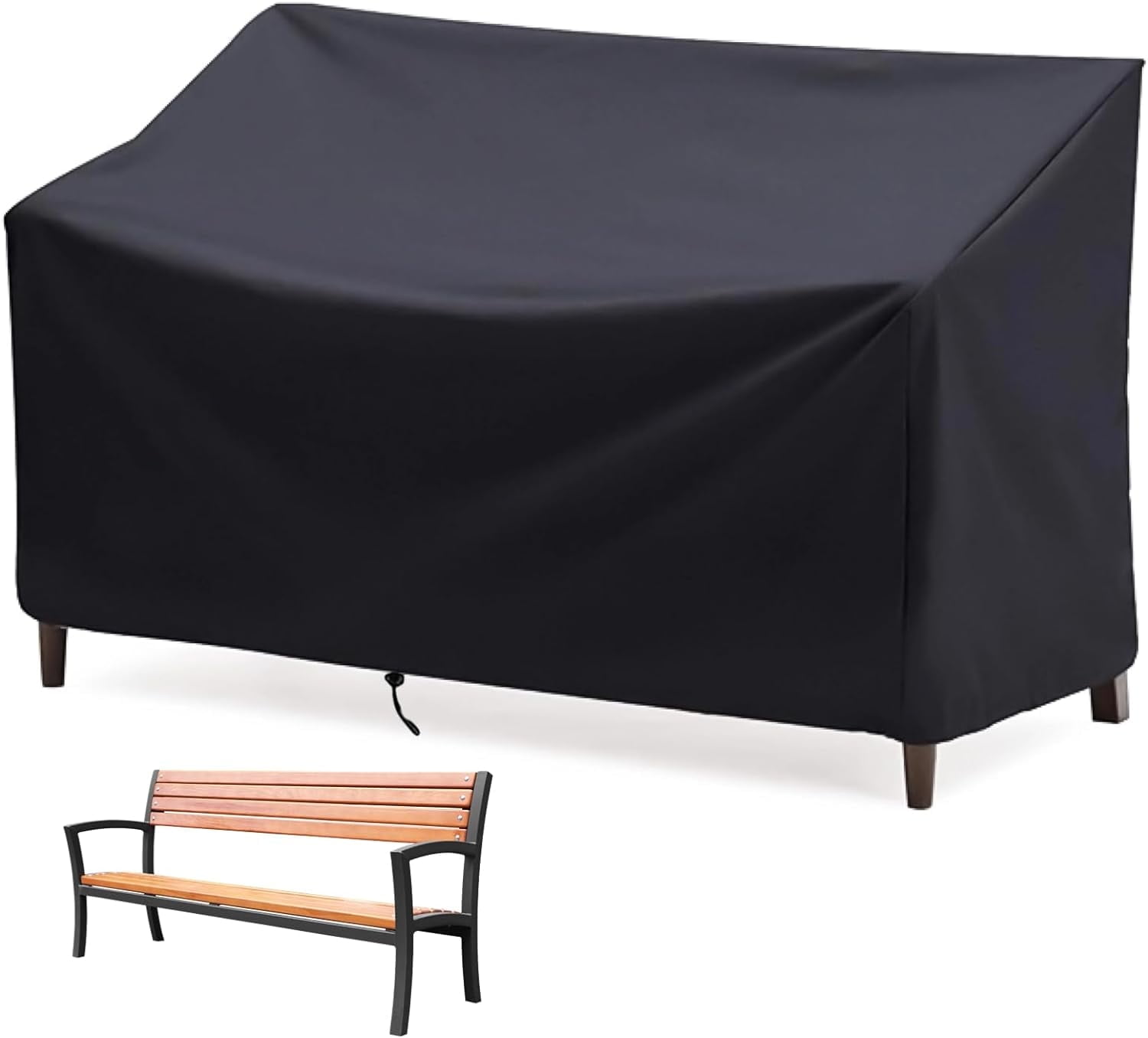 Outdoor Bench Cover, 210D Heavy Duty Patio Bench Furniture Covers with ...