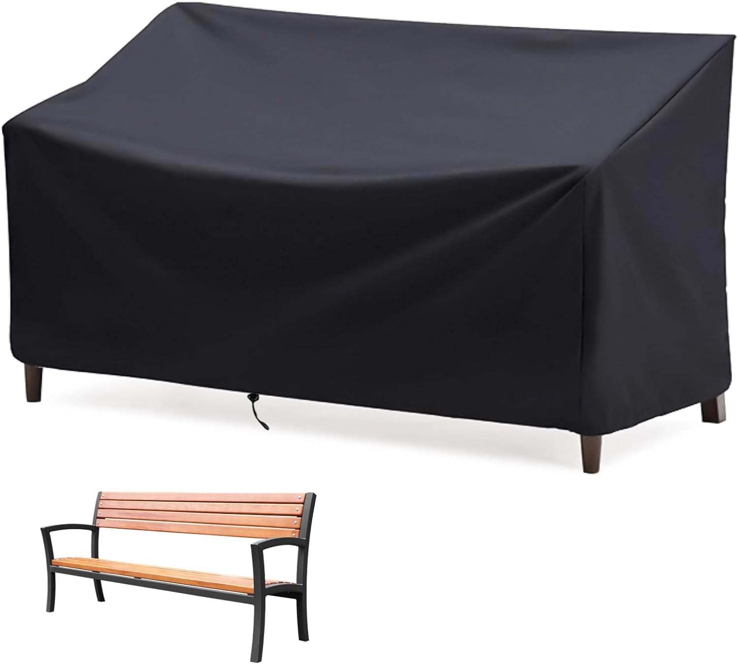 Outdoor Bench Cover, 210D Heavy Duty Patio Bench Furniture Covers with ...