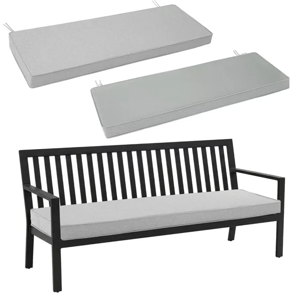 Tufted Large Wicker Loveseat Cushion, 44" x 22", Outdoor, Water and ...