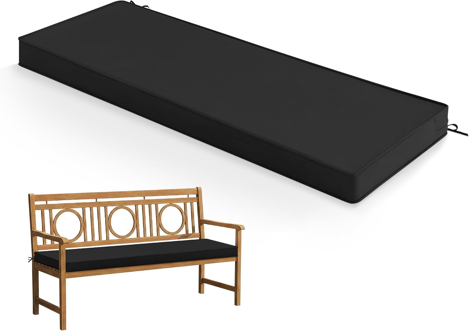 Outdoor Bench Cushion: Waterproof and Fade Resistant Patio Furniture ...