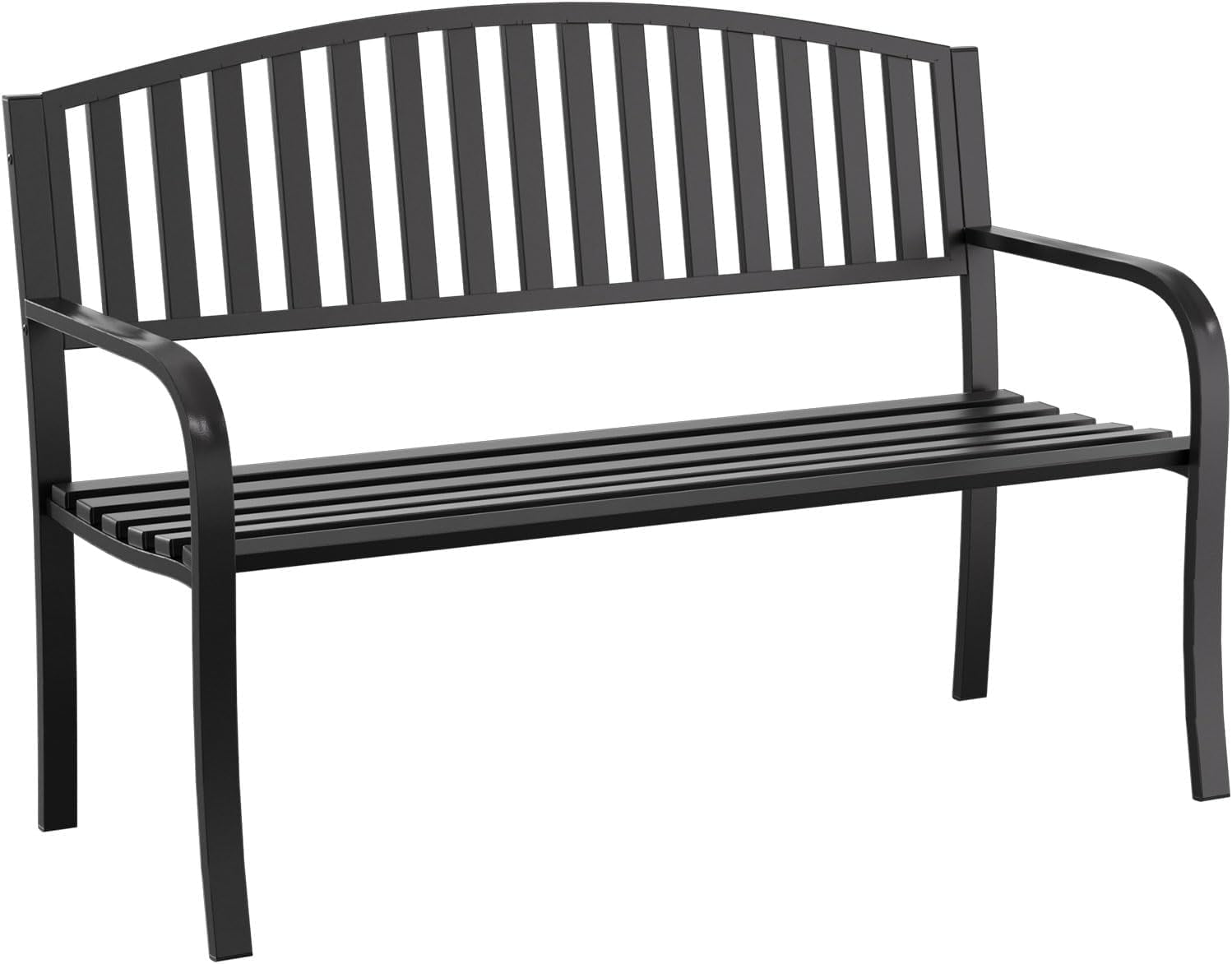 Outdoor Bench Garden Bench Patio Bench,Weatherproof Anti-Rust Metal ...