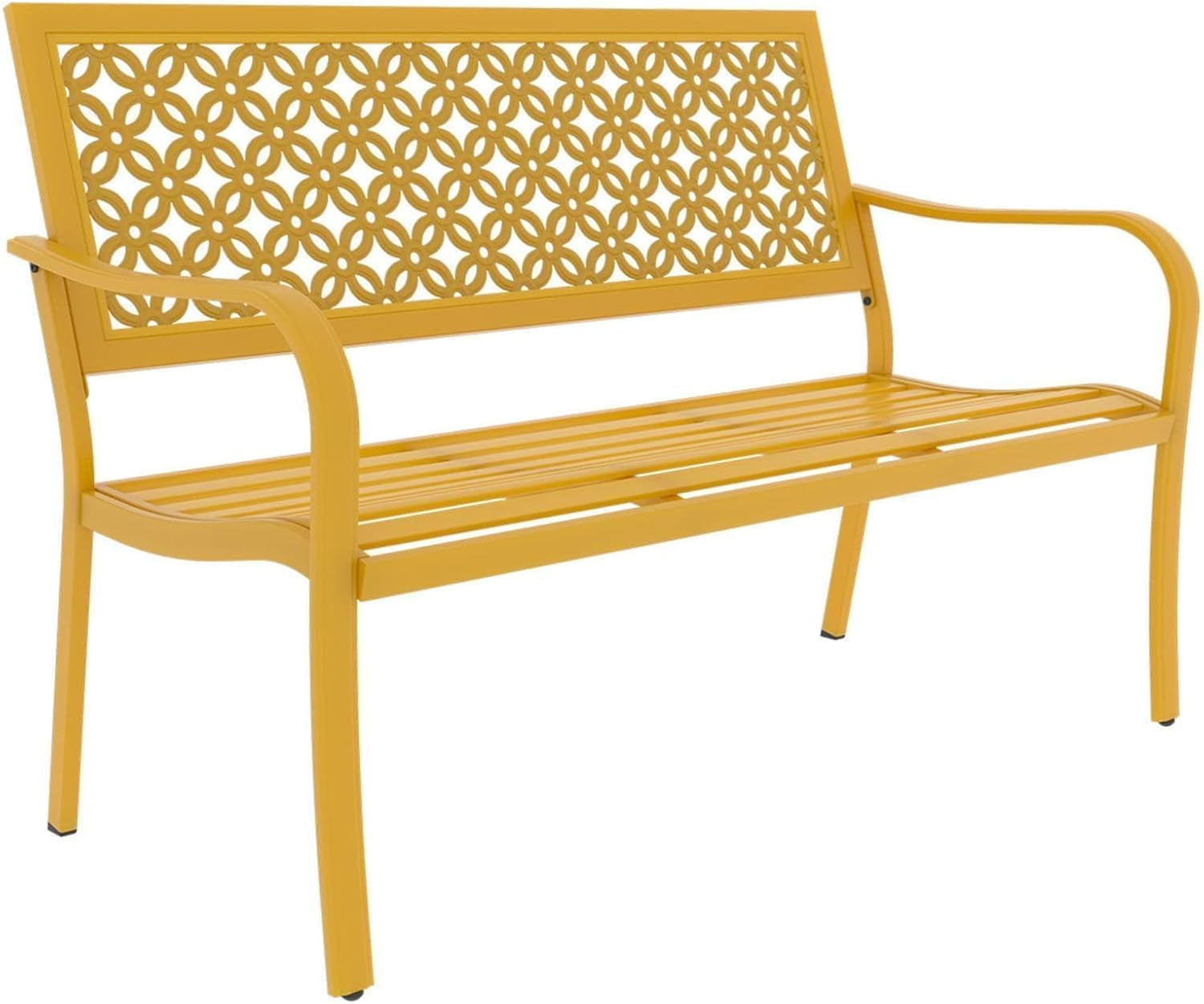 Outdoor Bench Garden Bench with Armrests Bench for Outdoors Lawn Yard ...