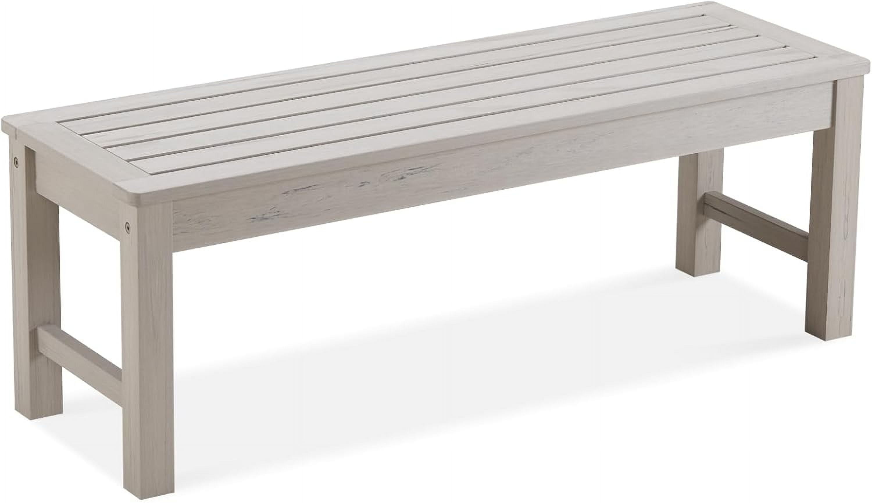 Outdoor Bench, Two Person Poly Lumber Porch Bench, Weatherproof Garden ...