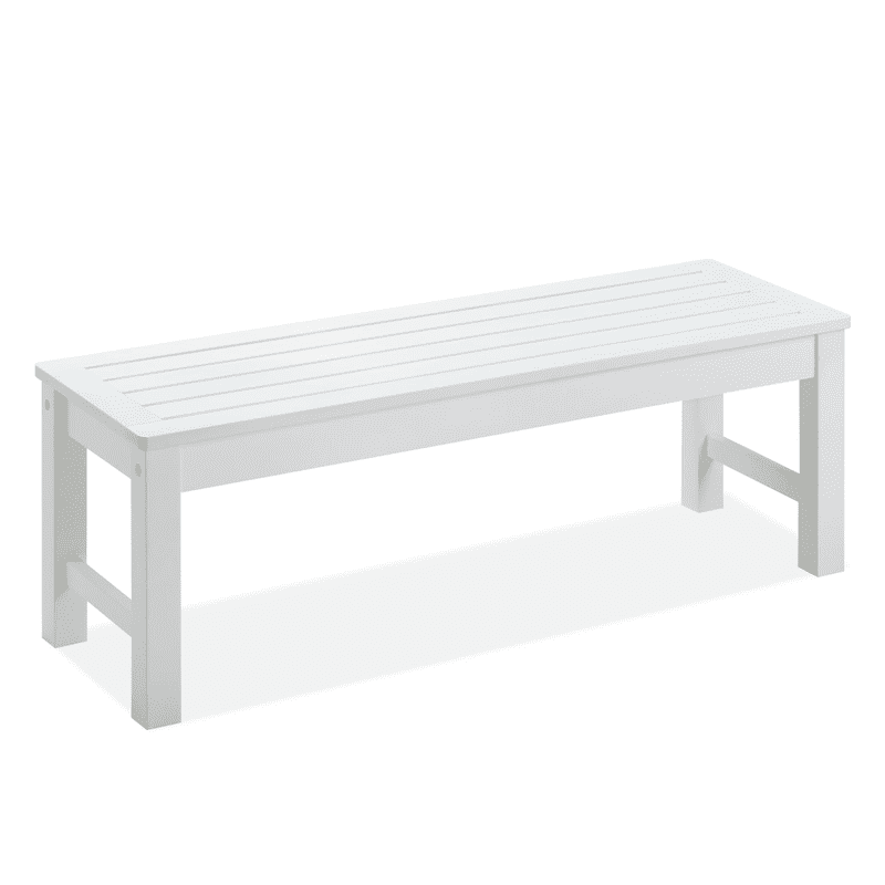 Outdoor Bench, Two Person Poly Lumber Porch Bench, Weatherproof Garden ...
